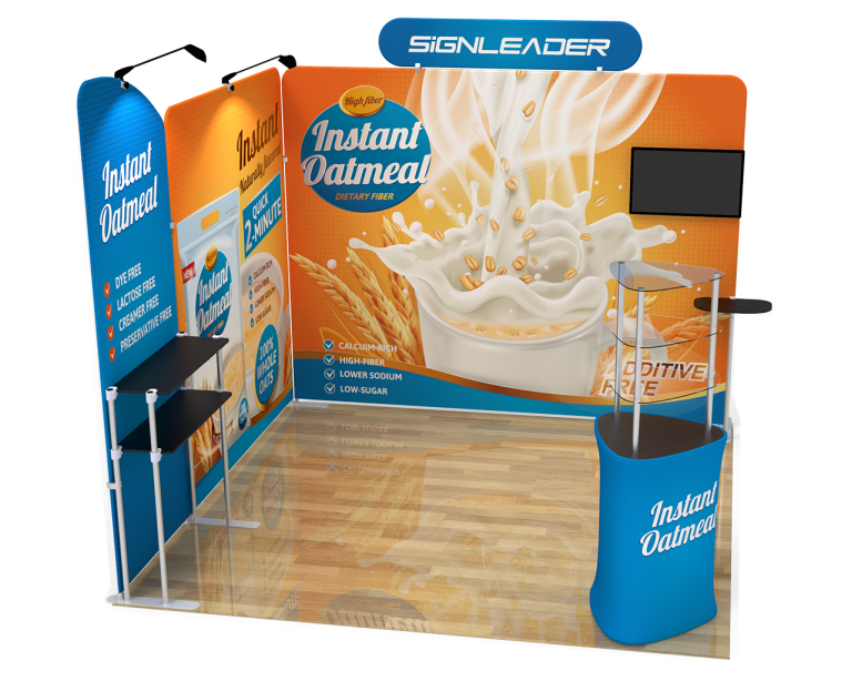 10ft Trade Show Booth for Healthy Breakfast Foods | Display for Oatmeal ...