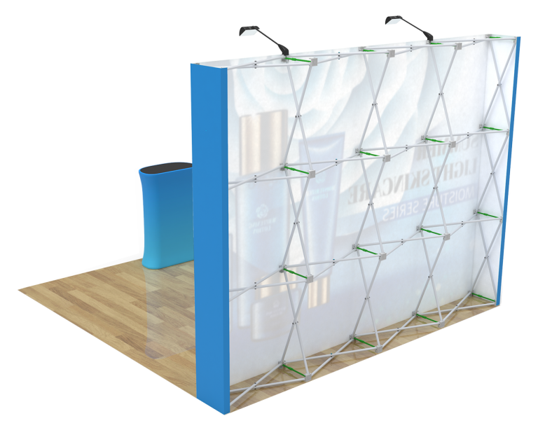 10ft Pop Up Display Backdrop for Beauty & Cosmetics | Easy Setup Velcro ...