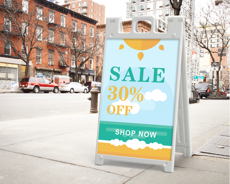 Standard White Signicade A-Frame|Sidewalk Signs - Signleader